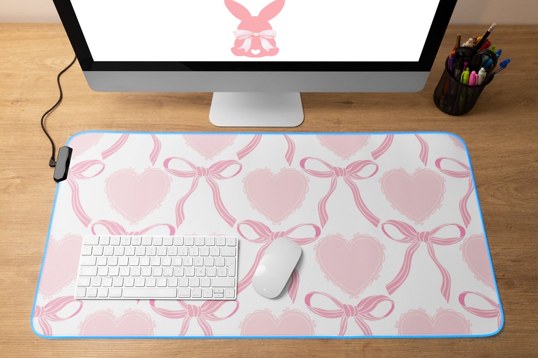 Coquette Desk Mat, Cute Desk Mat, Desk Mat Aesthetic, Coquette Bow Desk ...
