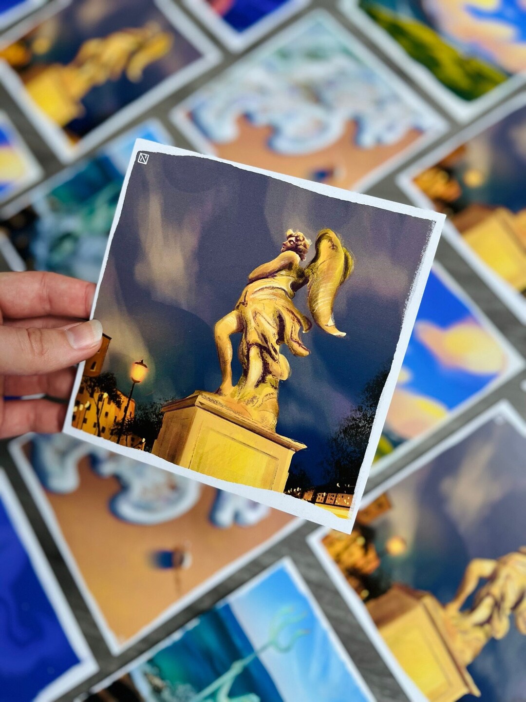 Art Print twilight Statue Digital Illustration, Illustration Art, Cute ...