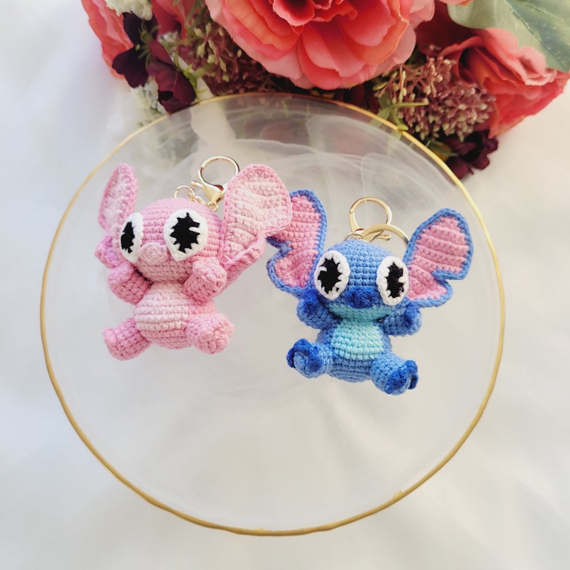 Stitch and Angel Rings - Etsy