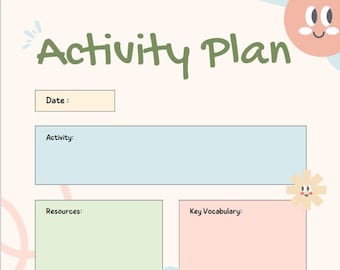 Day Care Planning Sheets, EYFS Plan Activity Plans, Childminder Forms ...