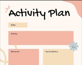 EYFS Activity Plan - Etsy UK
