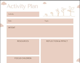 EYFS Activity Plan - Etsy