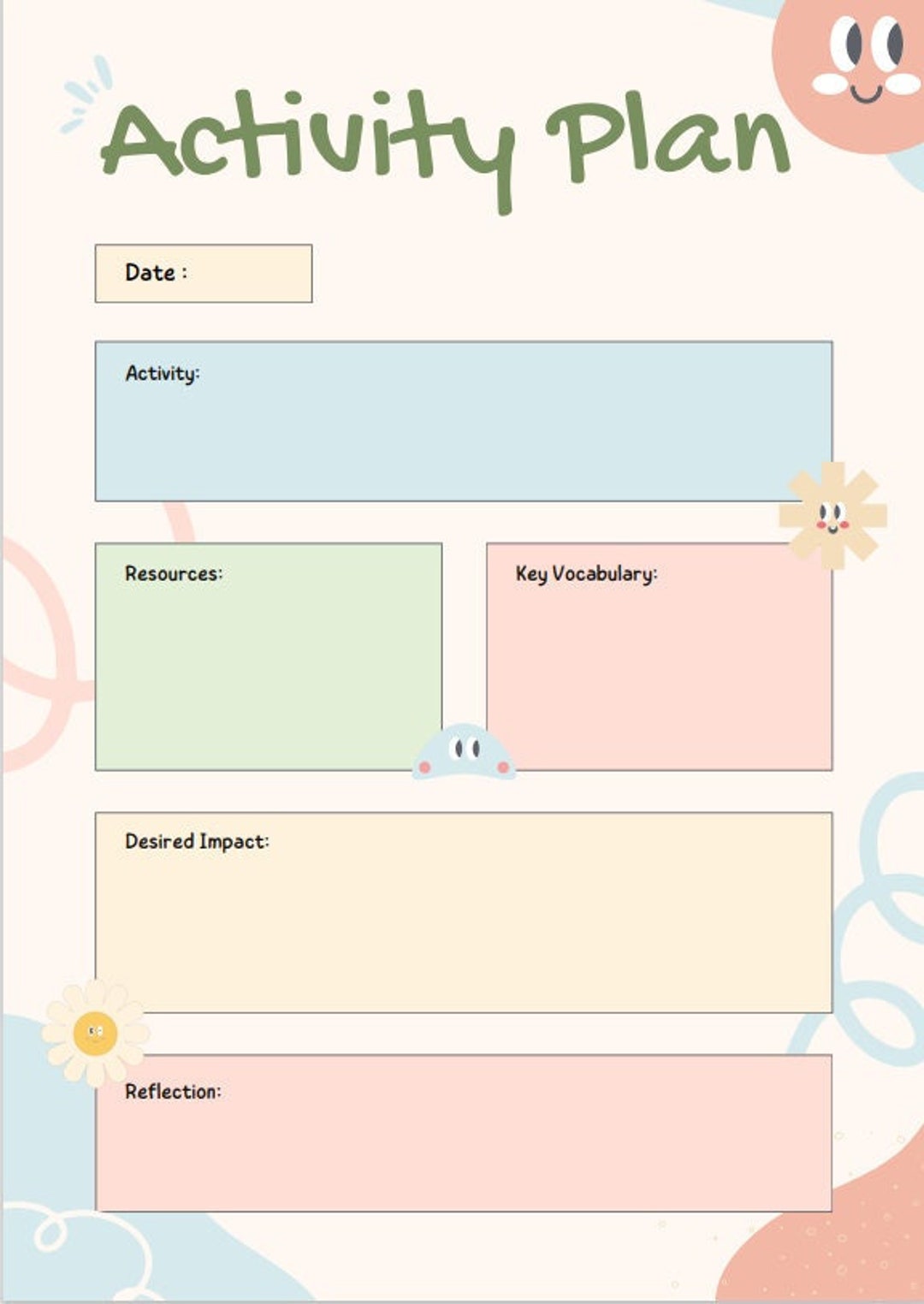 EYFS Activity Plan - Etsy