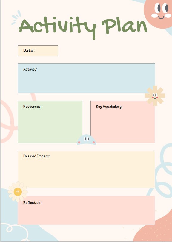 EYFS Activity Plan - Etsy