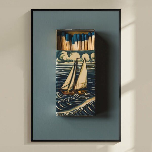 Navy Blue Sailboat - Etsy