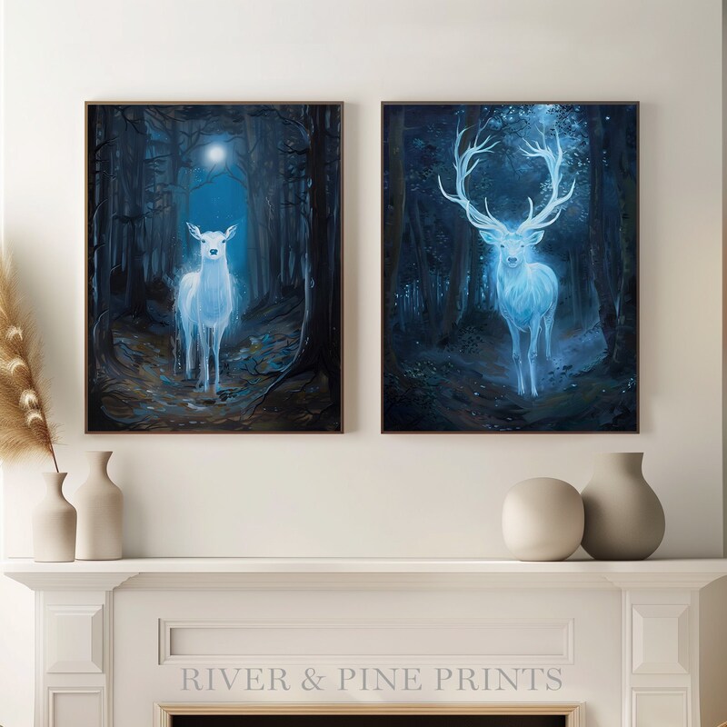 Fantasy Stag Art - Etsy