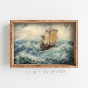 Vintage Sailing Ship Print, Dragon Figurehead, Voyage of the Dawn ...