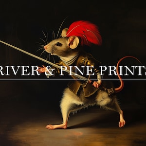 Lion and Mouse Matching Prints, Reepicheep Poster, Aslan Artwork ...