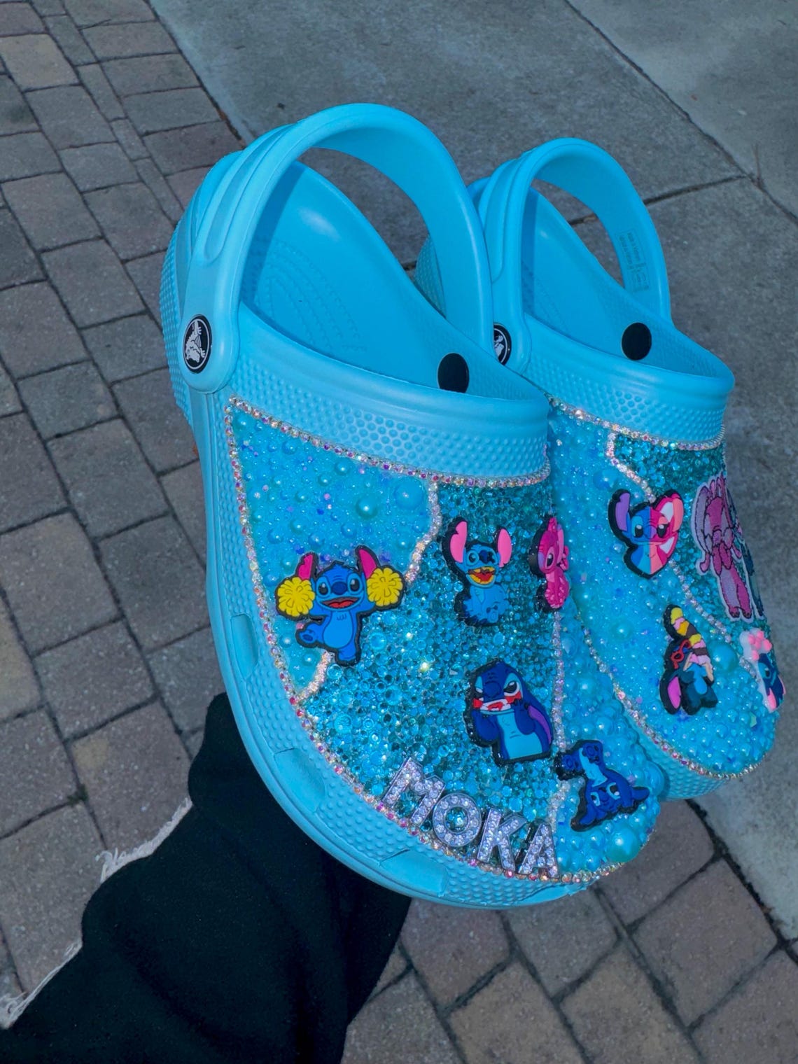Stitch and Angel Crocs - Etsy