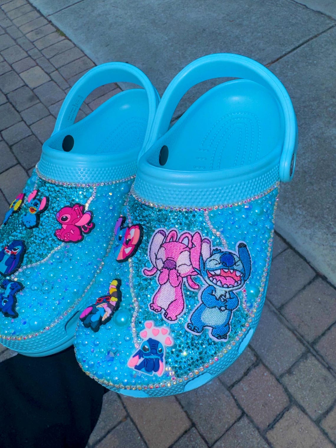 Stitch and Angel Crocs - Etsy