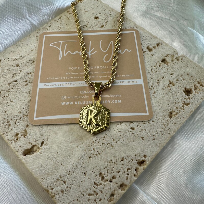 Letter Pendant - Etsy