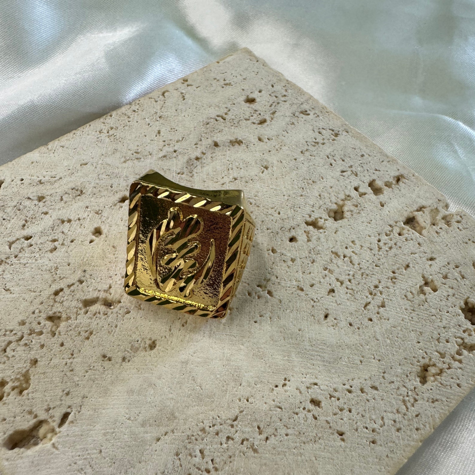 Gye Nyame Symbol Ring african Adinkra Gye Nyame Ring 18K Gold Plated ...