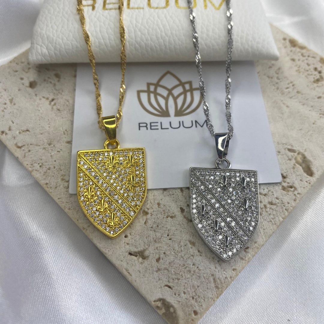 Bosnia and Herzegovina Coat of Arms Pendant Necklace bosnian Shield ...