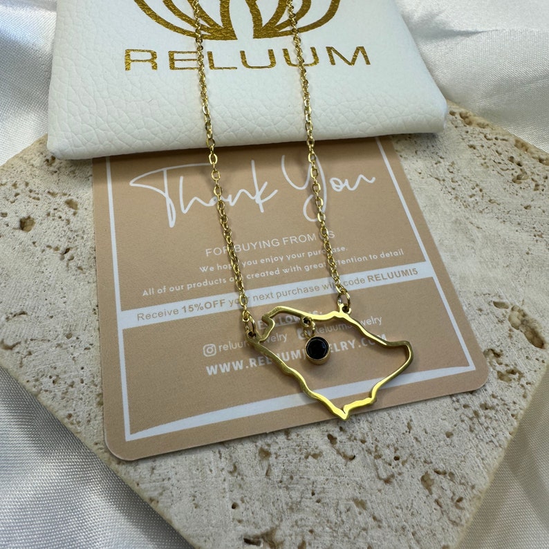 Saudi Arabia Map Outline Pendant Necklace saudi Arabia Map With Green ...