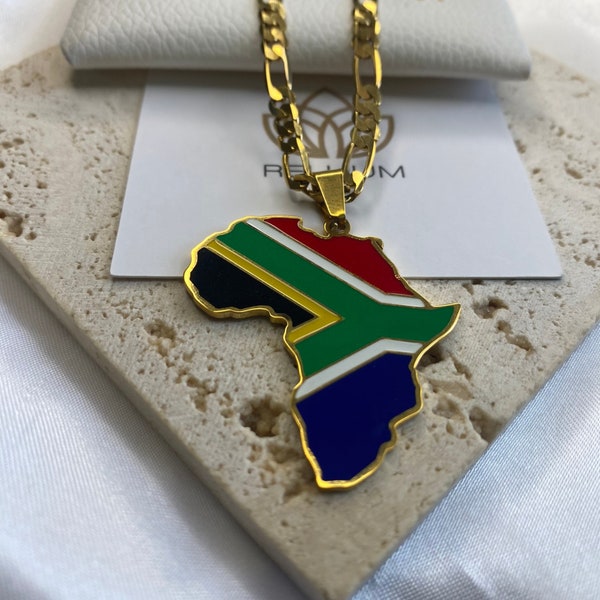 South African Map Necklace - Etsy