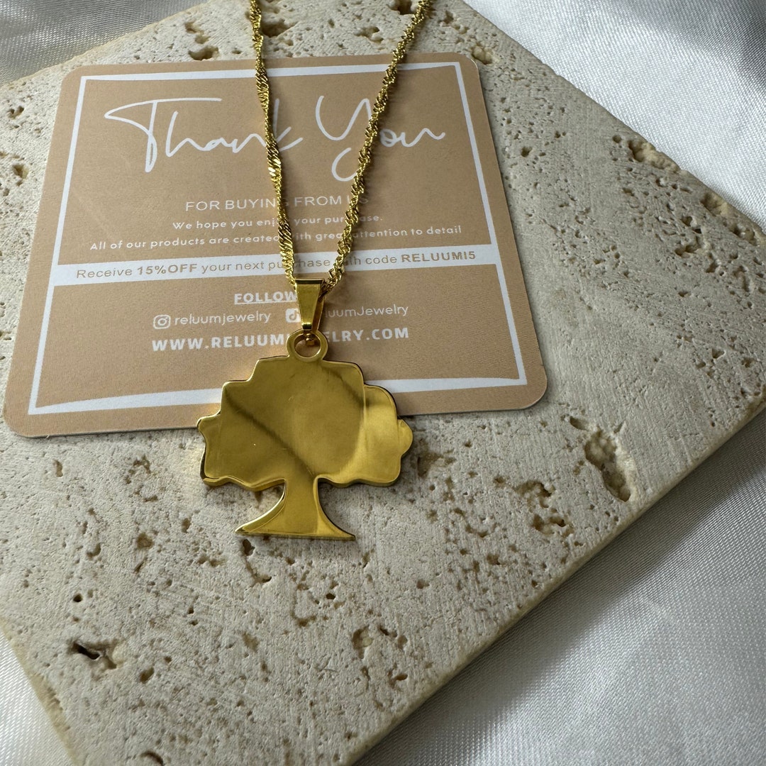 Sycamore Oromo Tree Pendant Necklace oromo Culture Jewelry 18K Gold ...