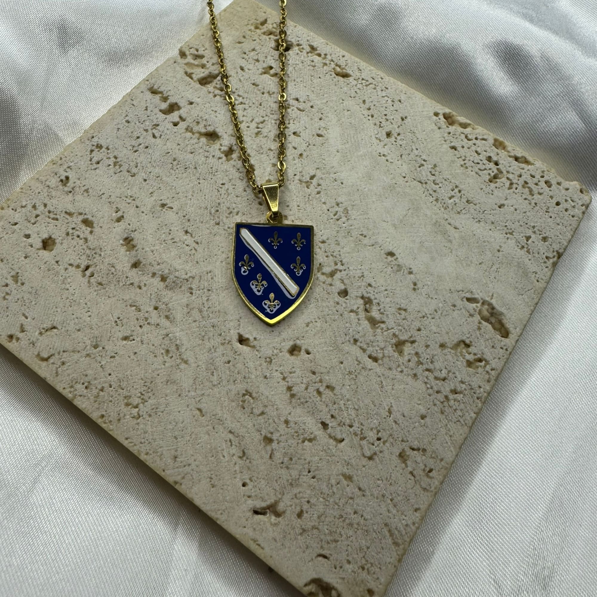 Bosnia and Herzegovina Coat of Arms Pendant Necklace bosnian Shield ...
