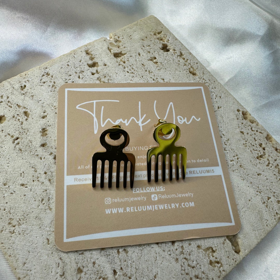 Adinkra Duafe Symbol Stud Earrings African Culture Jewelry Duafe ...