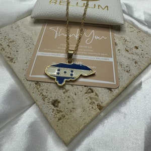18K Gold Plated Honduras Map Charm & Chain Enamel Honduras Flag Charm ...