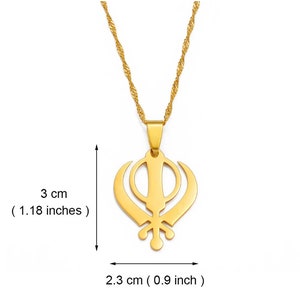 Sikh Khanda Charm Necklace sikh Cultural Jewelry Sikhism Khanda Pendant ...