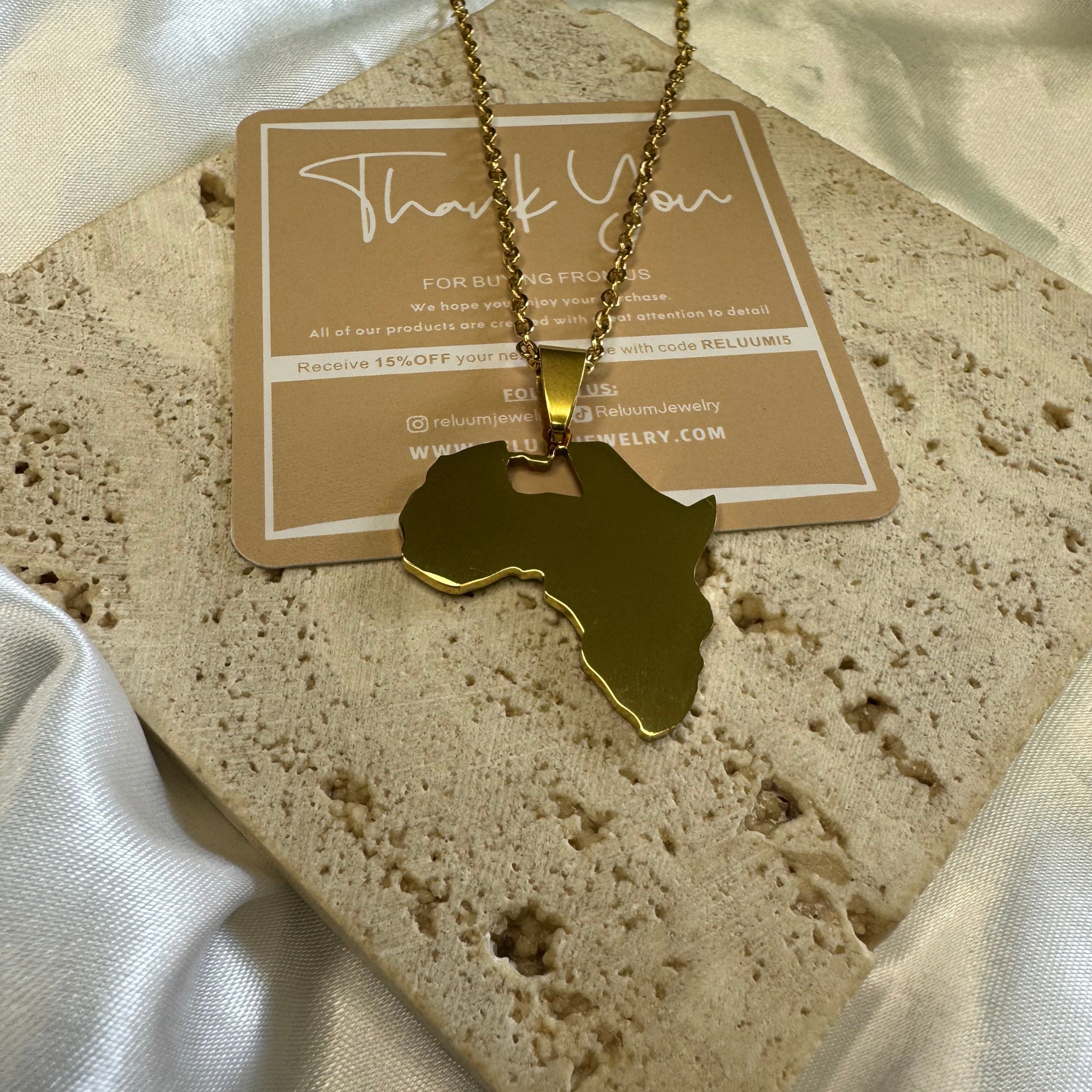 Africa Map Outline Pendant Necklace Libya Map Charm Necklace African ...