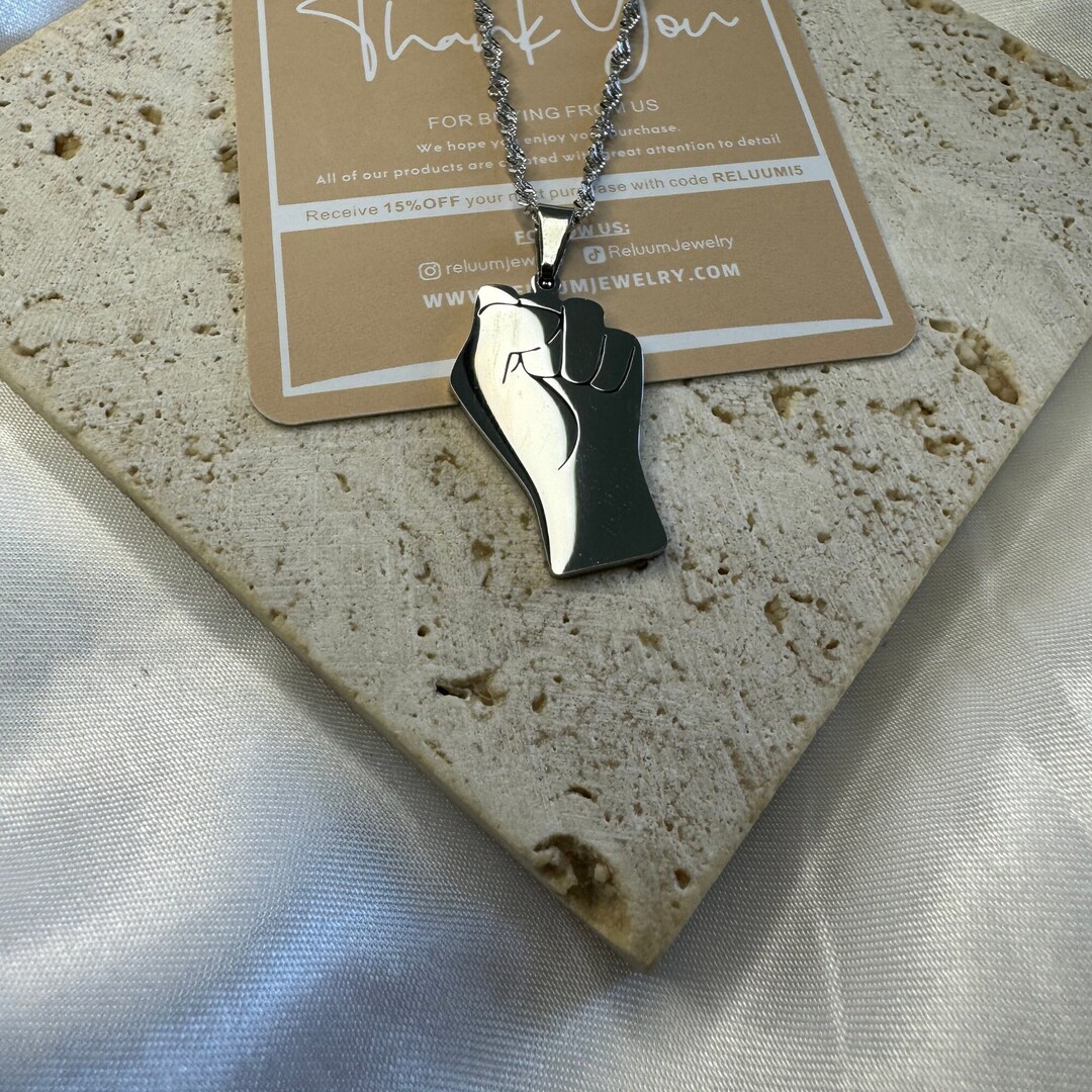 Black Lives Matter Fist Symbol Necklace African Culture Jewelry BLM ...