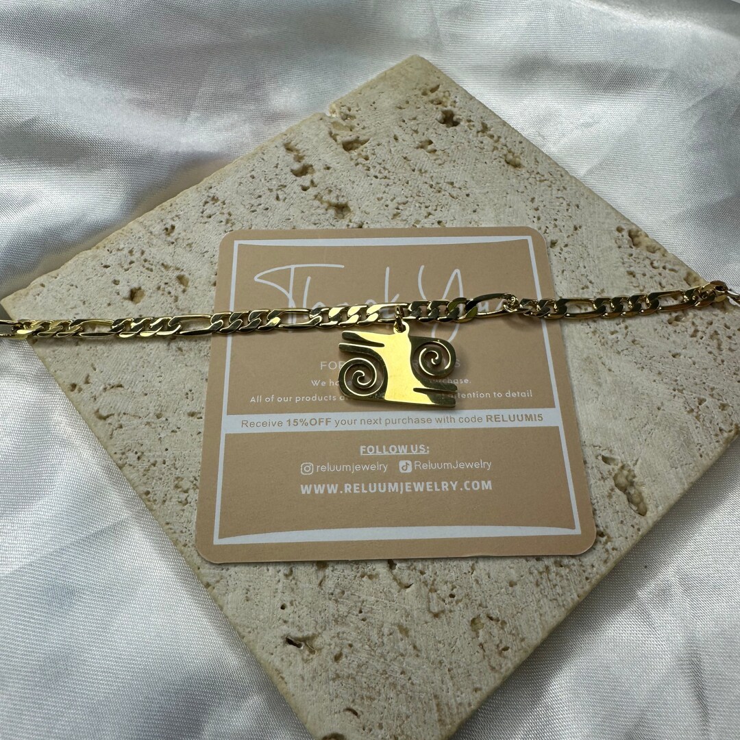 Gyawu Atiko Symbol Charm Bracelet gyawu Atiko Emblem Anklet adinkra ...