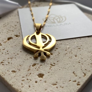 Sikh Khanda Charm Necklace sikh Cultural Jewelry Sikhism Khanda Pendant ...