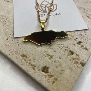 Jamaica Map Outline Pendant Necklace Small & Big Jamaica Map Charm ...