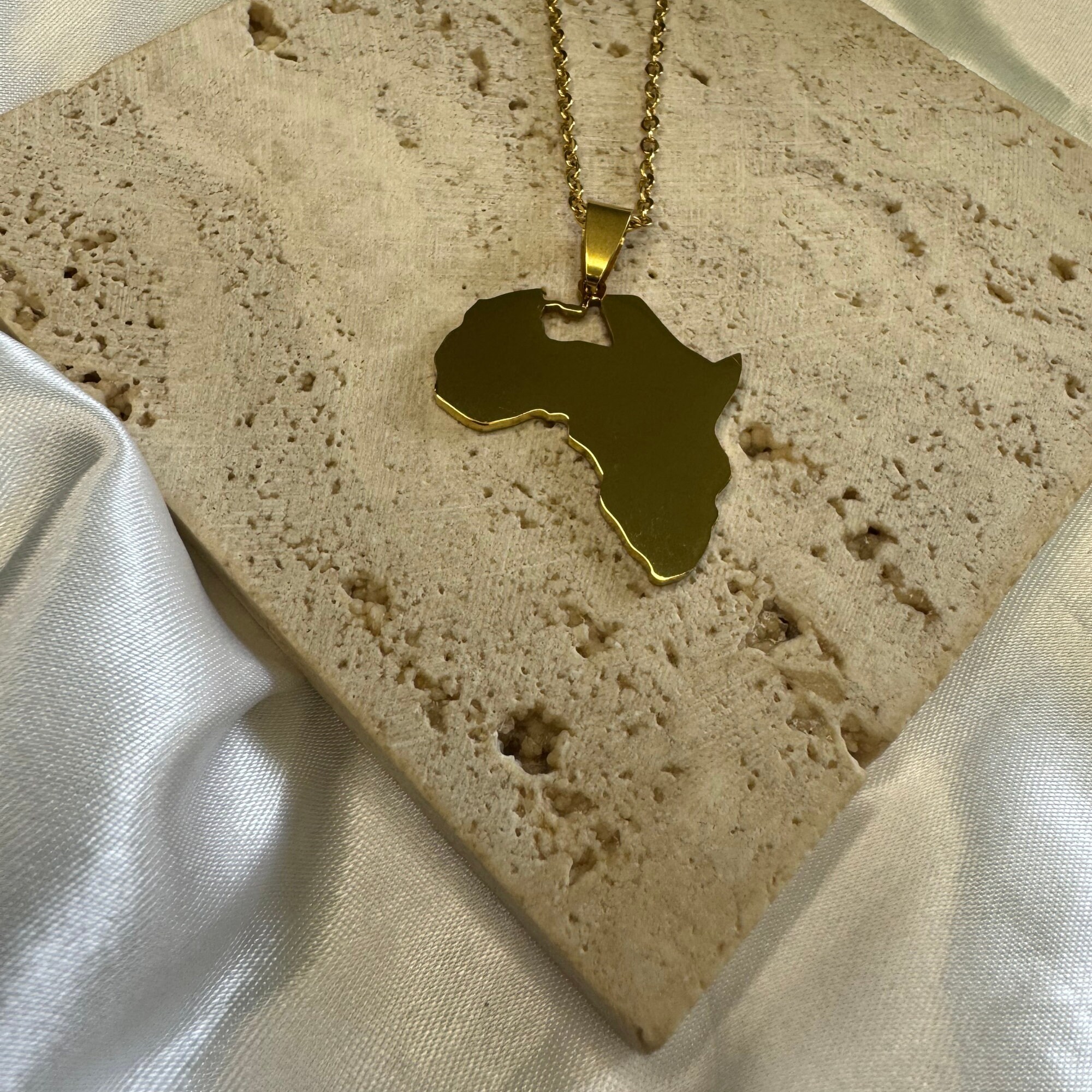 Africa Map Outline Pendant Necklace Libya Map Charm Necklace African ...