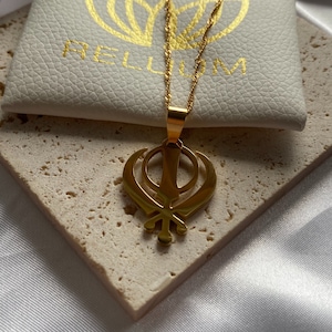 Sikh Khanda Charm Necklace sikh Cultural Jewelry Sikhism Khanda Pendant ...