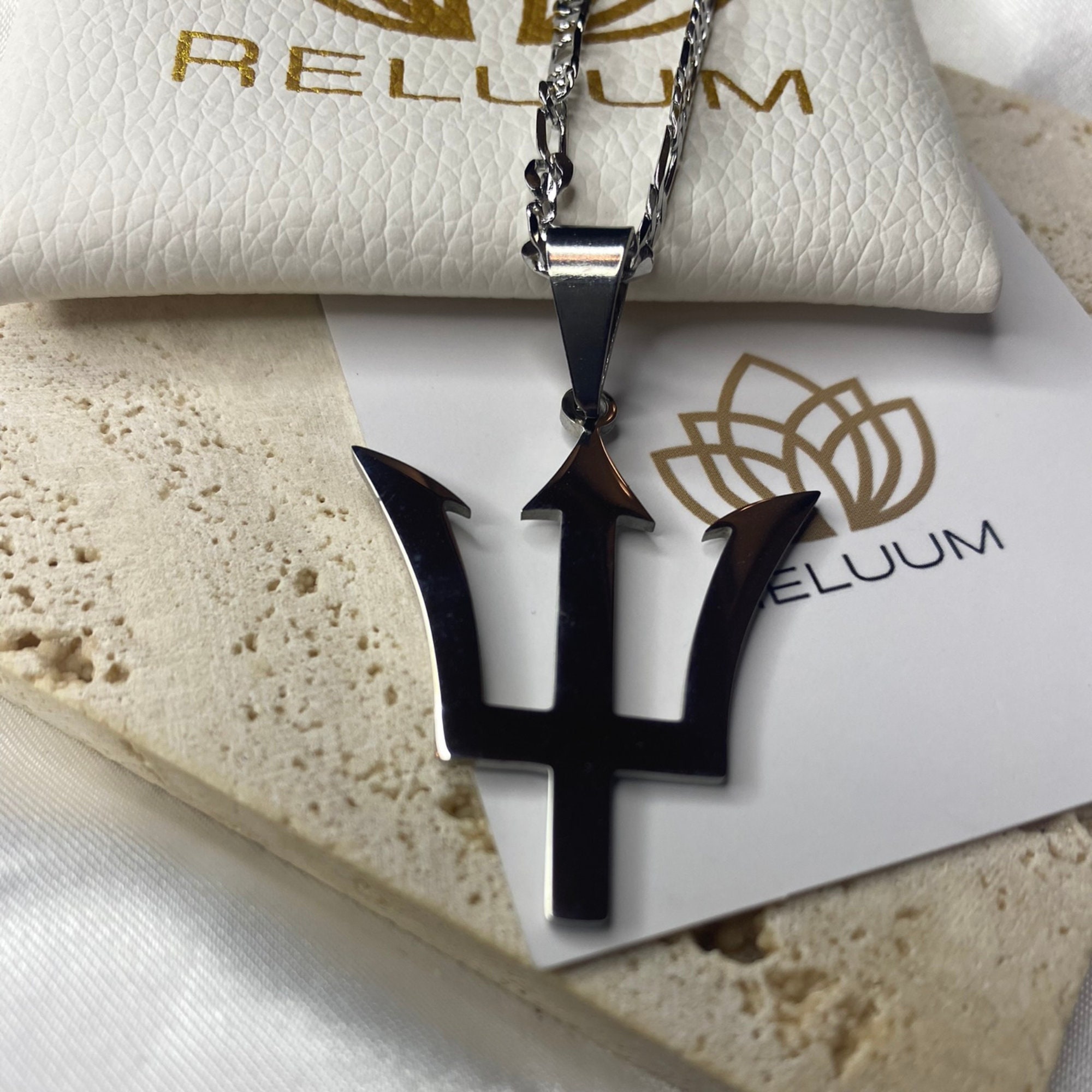 Large Barbados Trident Emblem Necklace Barbados Trident Symbol Necklace ...