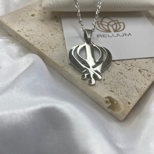 Sikh Khanda Charm Necklace sikh Cultural Jewelry Sikhism Khanda Pendant ...