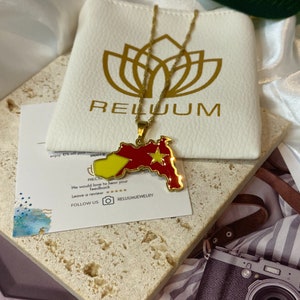 Tigray Region Map Pendant Necklace flag of Tigray Charm Necklace ...