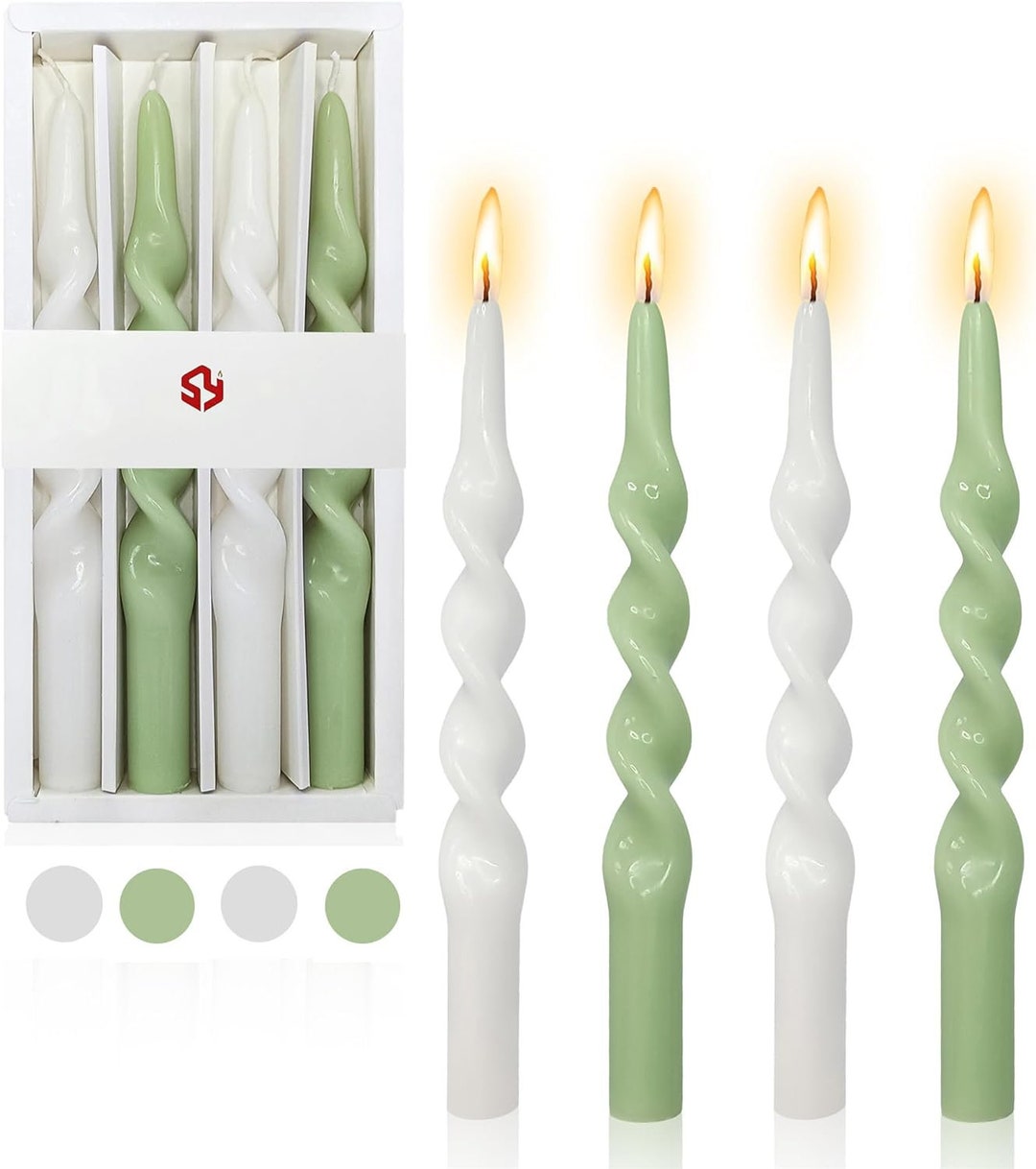 10 Inch Taper Candle,long Candle Stick,tapered Candles Twisty ...