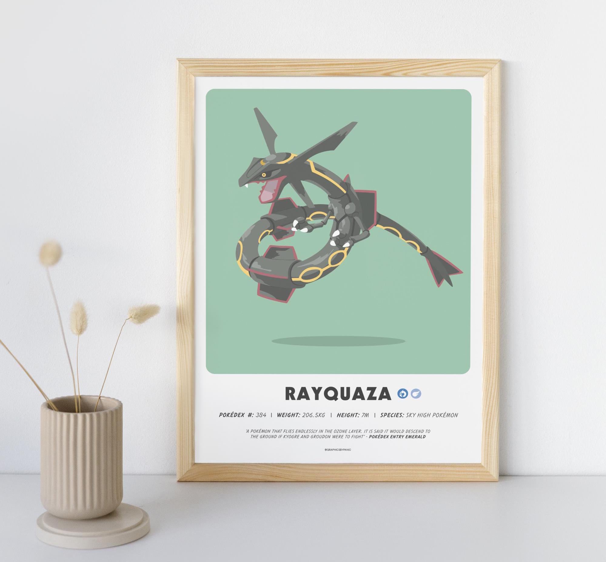 Pokemon Behang Glanzend Rayquaza