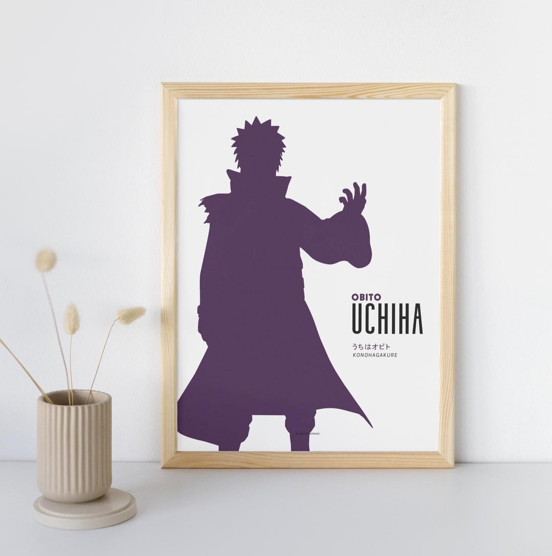 Obito Poster | Anime Wall Art | Naruto Digital Print | Minimalist ...