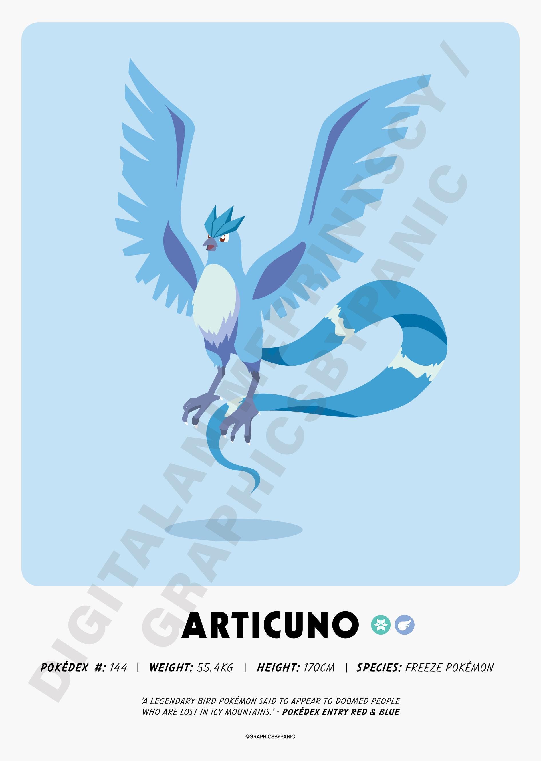 Pokemon Legendary Birds Poster Bundle - Minimalistic Pokemon Print ...