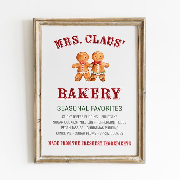 Mrs. Clause Bakery - Etsy