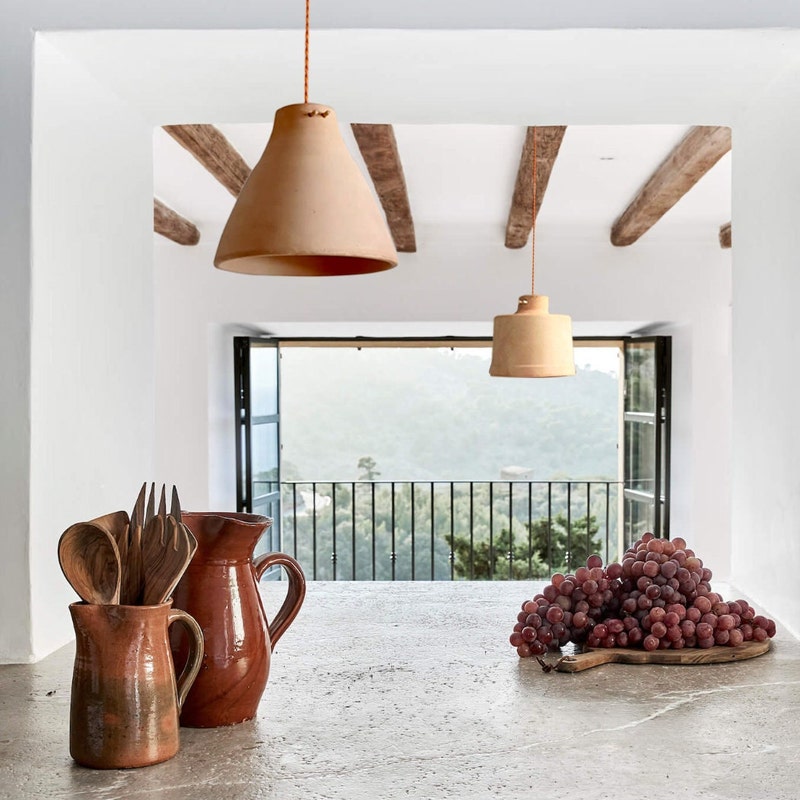 Terracotta Pendant Light - Etsy
