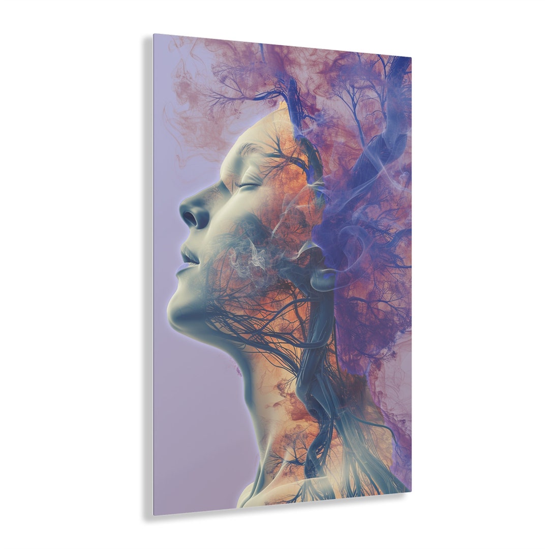 PURPLE Neuronal Network Map: Brain Scan Poster, Neural Nexus ...