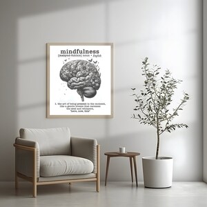 Mindfulness Definition Art Print, Digital Download, Inspirational ...