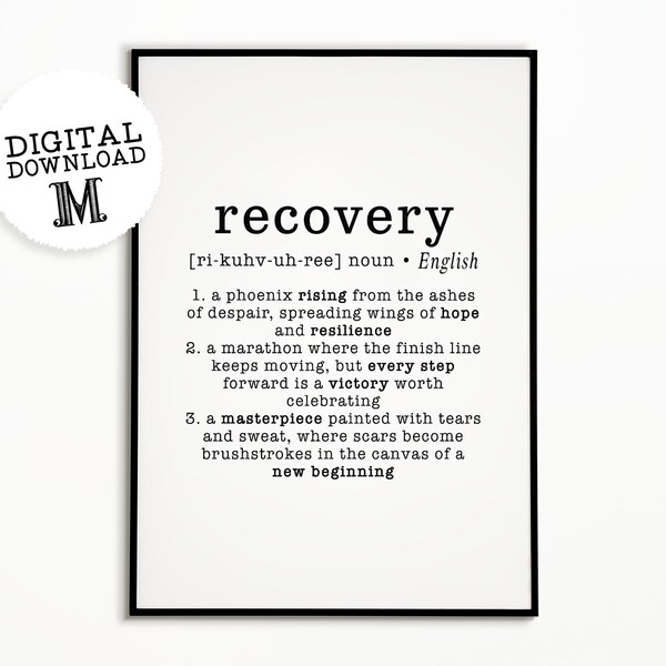 Recovery Posters - Etsy