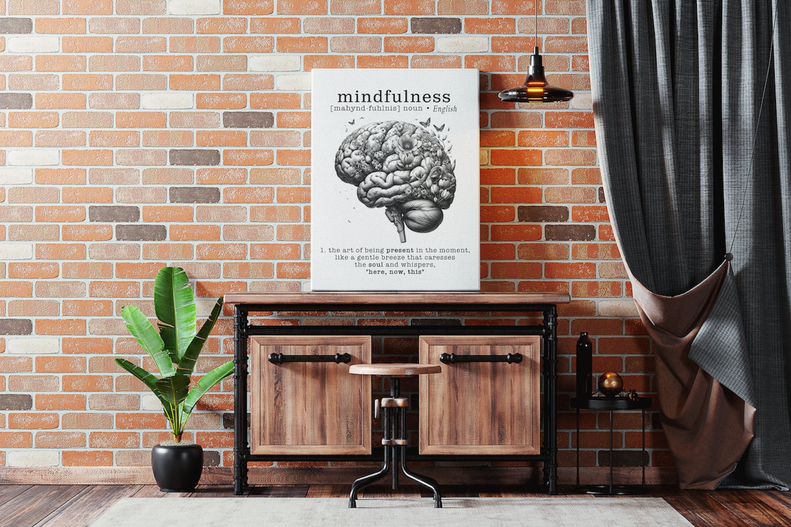 Mindfulness Definition Art Print, Digital Download, Inspirational ...