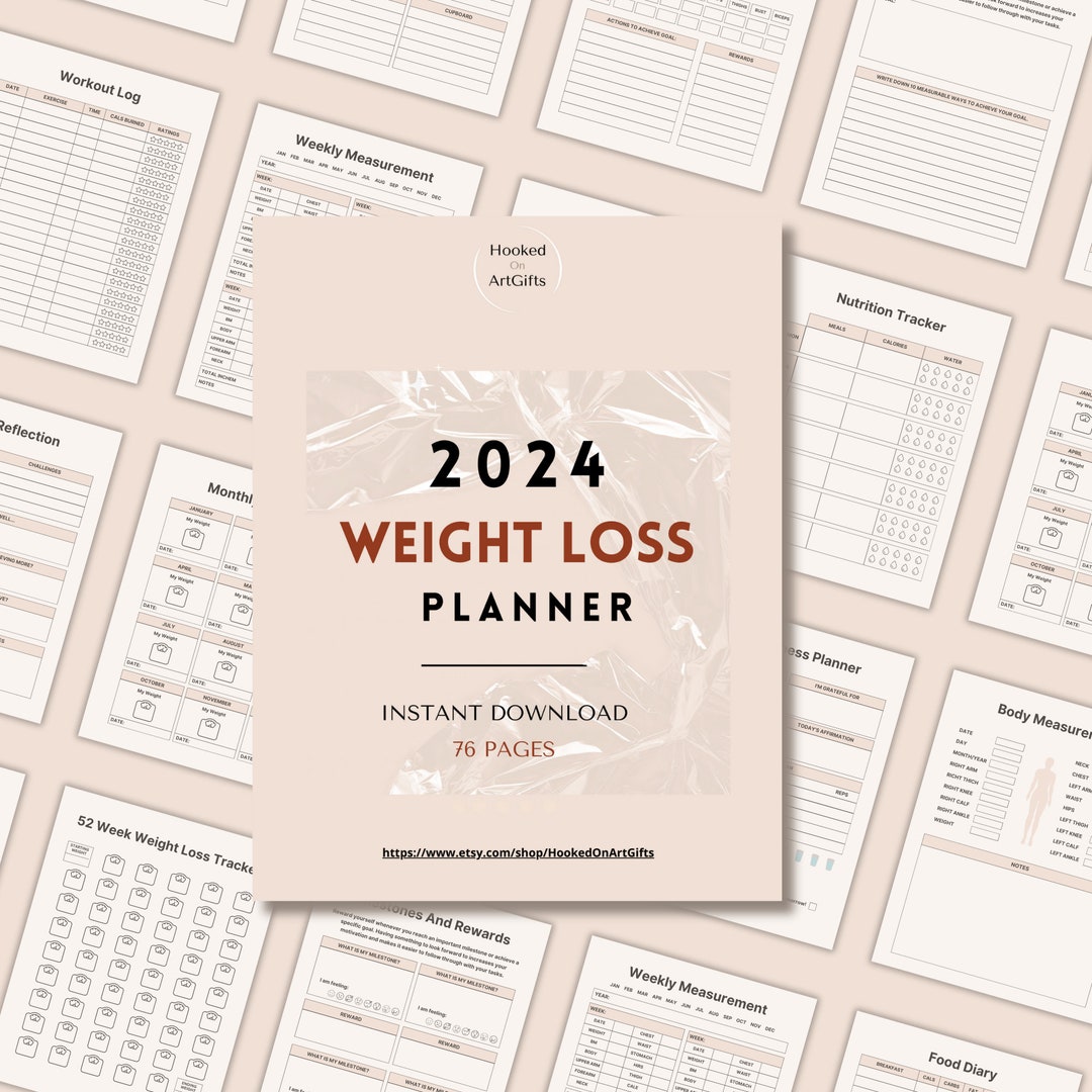 Weight Loss Planner Printable Weight Loss Planner Digital Editable ...