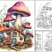 Mushroom House Coloring Book: Fantasy Fairy Houses (printable PDF) - Etsy