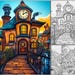 Fantasy Village Coloring Book: Enchanted City Scenes (PDF Download) - Etsy