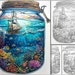 Sea in a Jar Coloring Book: Nautical Marine Life (PDF Download) - Etsy