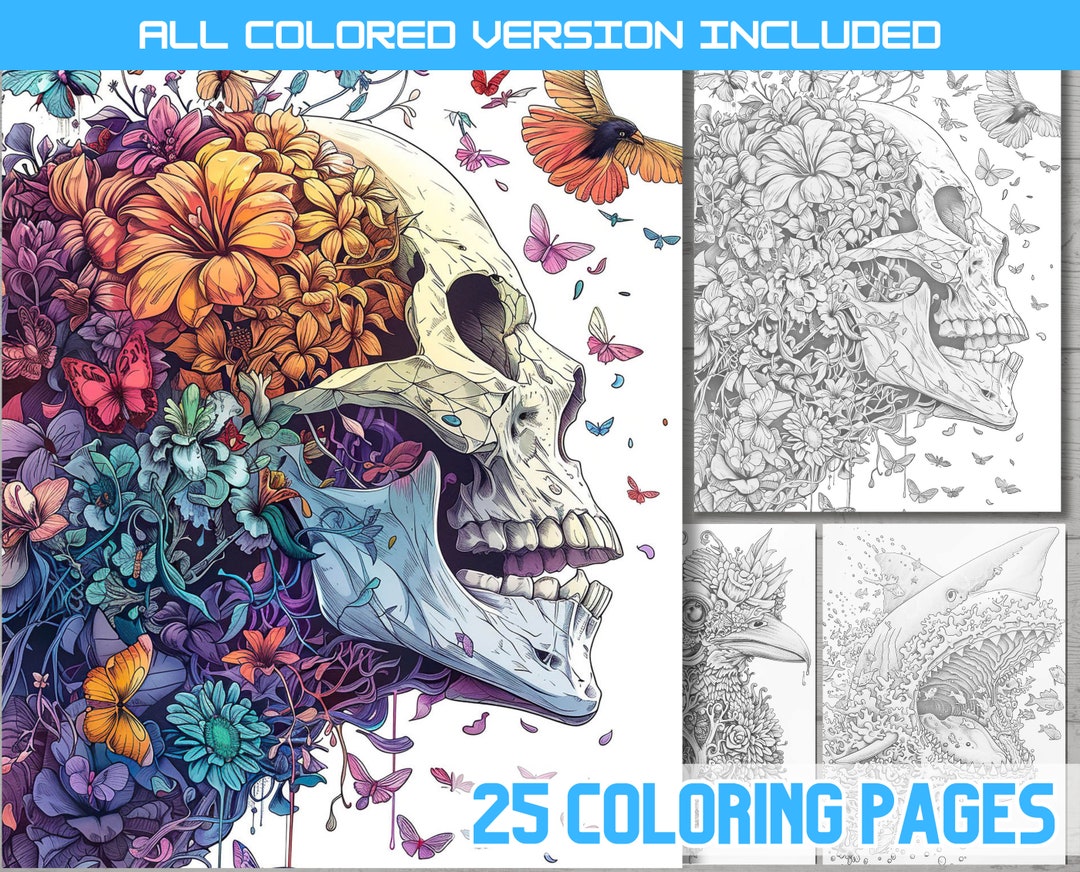 Futuristic Doodle Coloring Book: Modern Art Illustrations (digital ...