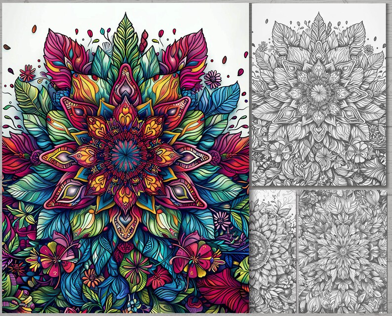 Mandala Coloring Book: Art Therapy, Zen Coloring Pages (PDF Download ...